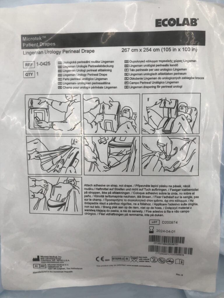 MICROTEK 1-0425 Ecolab Patient Urology Perineal Drape 267cm x 254cm ...