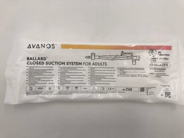 AVANOS 2160 Ballard Closed Suction System Adults 24h Endotracheal 12F ...