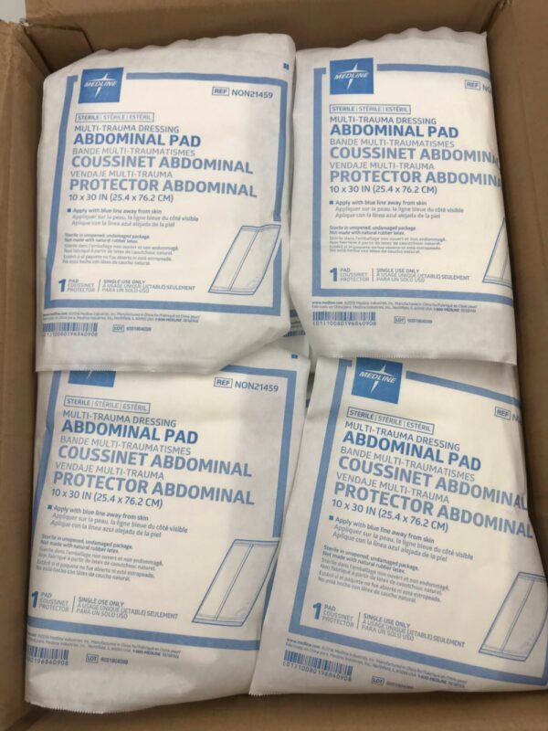 MEDLINE NON21459 Abdominal Pad Multi-Trauma Dressing 10x30in (50/Case ...