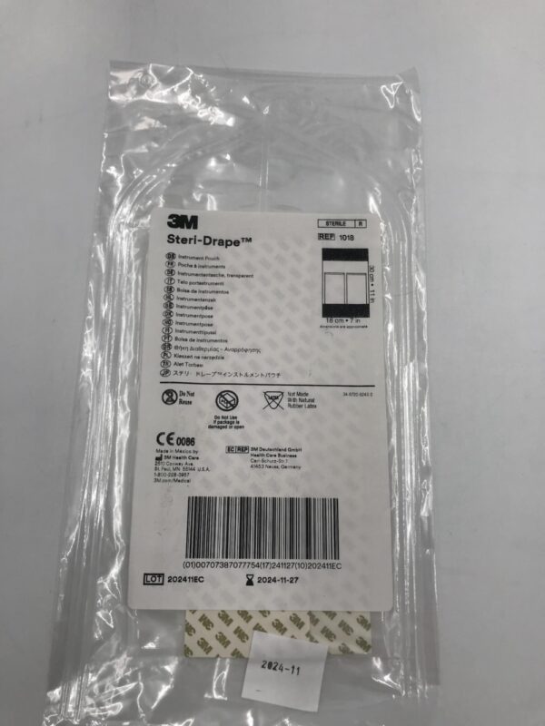 3M 1018 Steri-Drape Instrument Pouch 30cm x 18cm (11in x 7in) - GB TECH USA