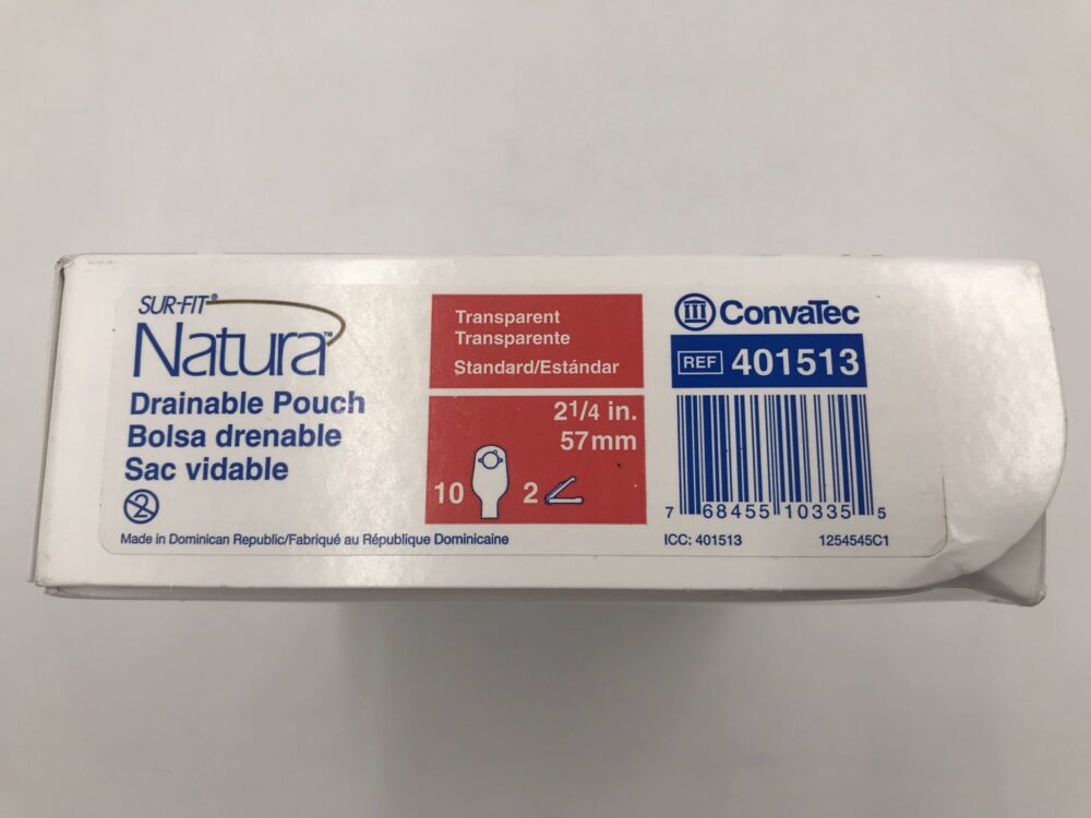 ConvaTec 401513 Sur-Fit Natura Drainable Pouch Transparent Standard 2 1 ...