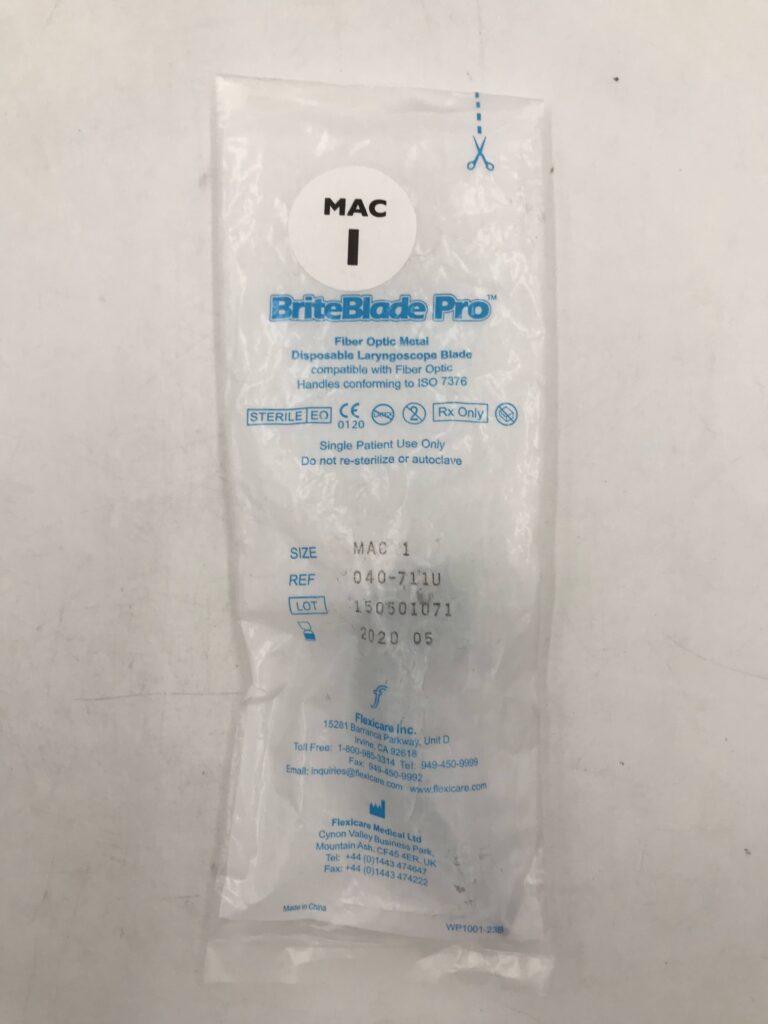 FLEXICARE 040-711U BriteBlade Pro Fiber Optic Metal Disposable ...