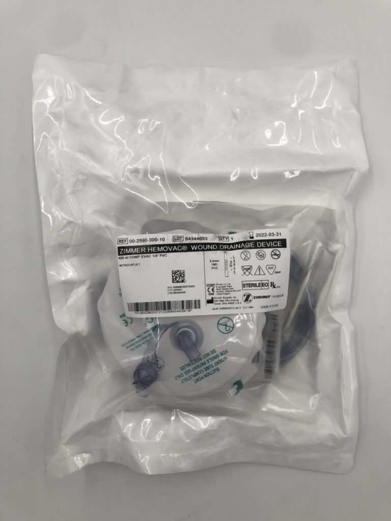ZIMMER 00-2590-000-10 Hemovac Wound Drainage Device 400ml Comp EVAC 1 ...