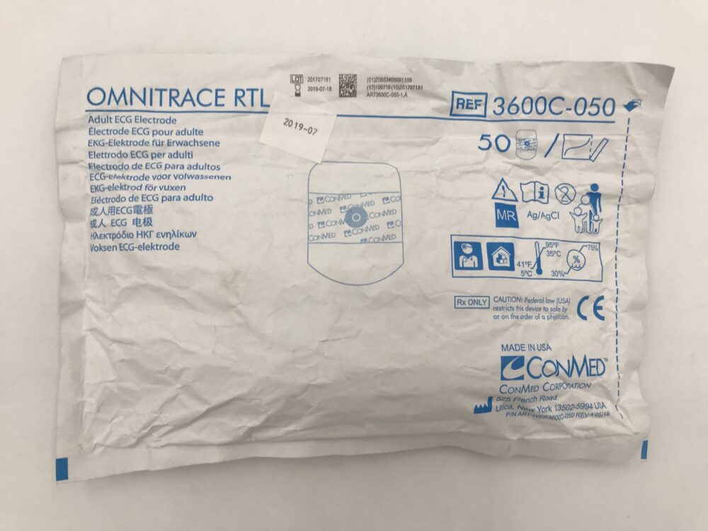 ConMed 3600C-050 Omnitrace RTL Adult ECG Electrode (50/Pkg) (X) – GB ...