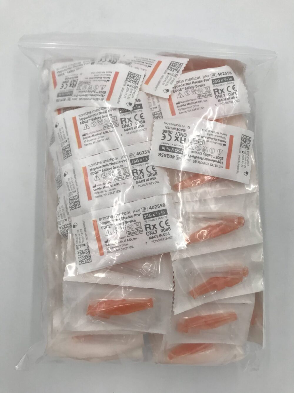 SMITHS MEDICAL 402558 Hypodermic Needle-Pro EDGE Safety Device 25G x 5/8in (100/Bag)(X) – GB ...