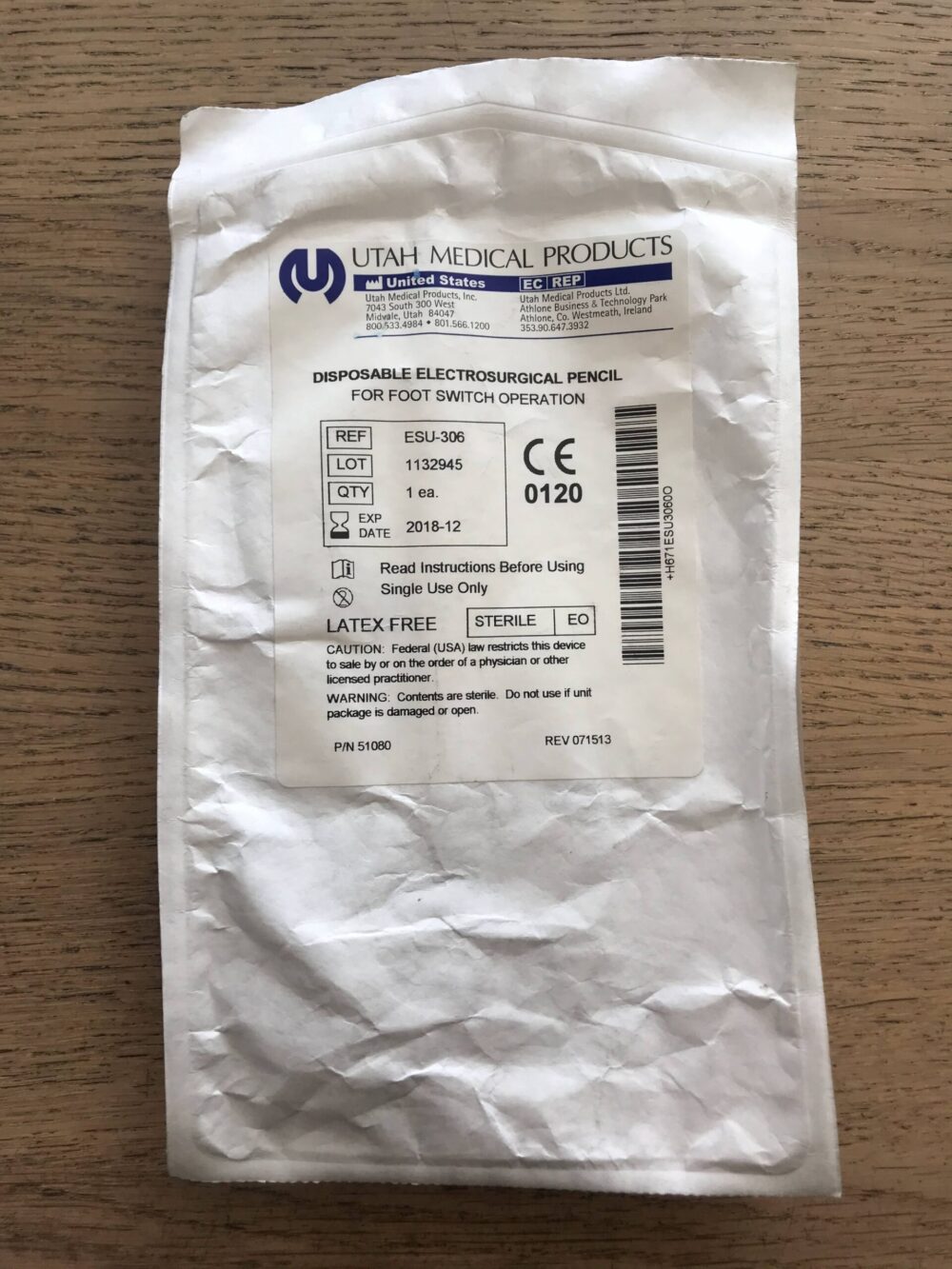 UTAH MEDICAL ESU-306 Disposable Electrosurgical Pencil (X) - GB TECH USA