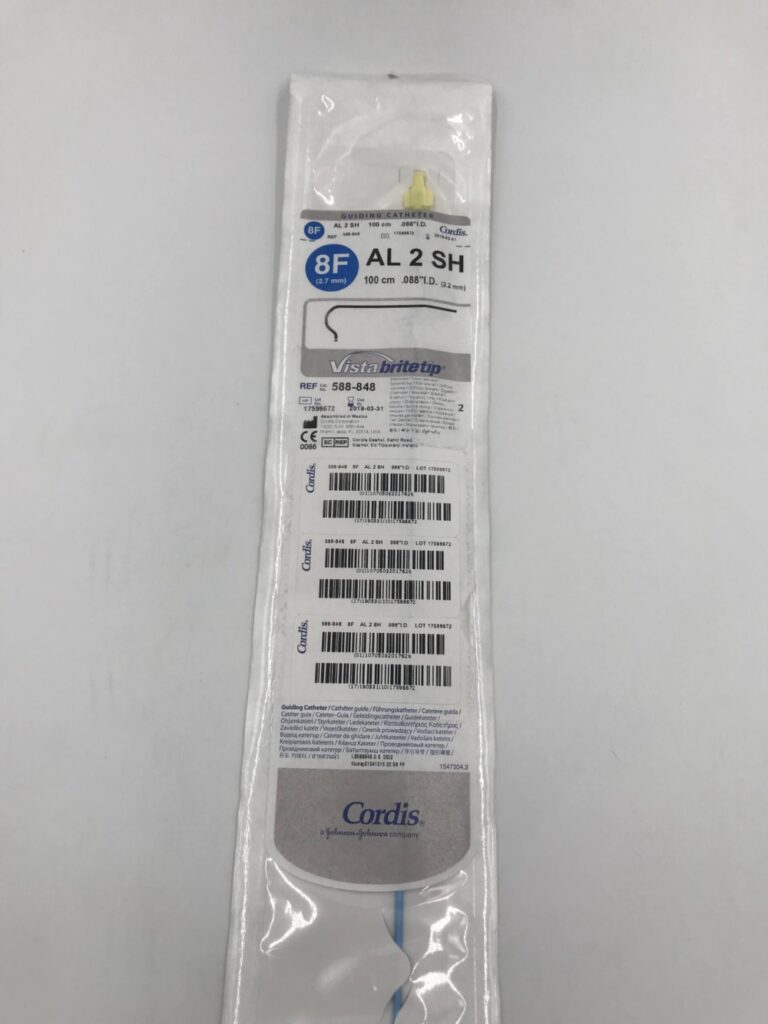 Cordis 588-848 Vista BriteTip Guiding Catheter AL 2 SH 8F (X) - GB TECH USA