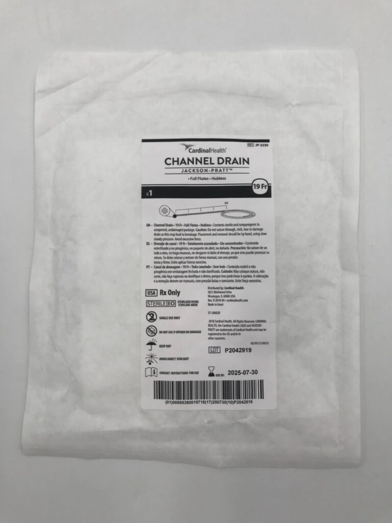 CARDINAL HEALTH JP-2230 Jackson-Pratt Channel Drain Full Flutes Hubless ...