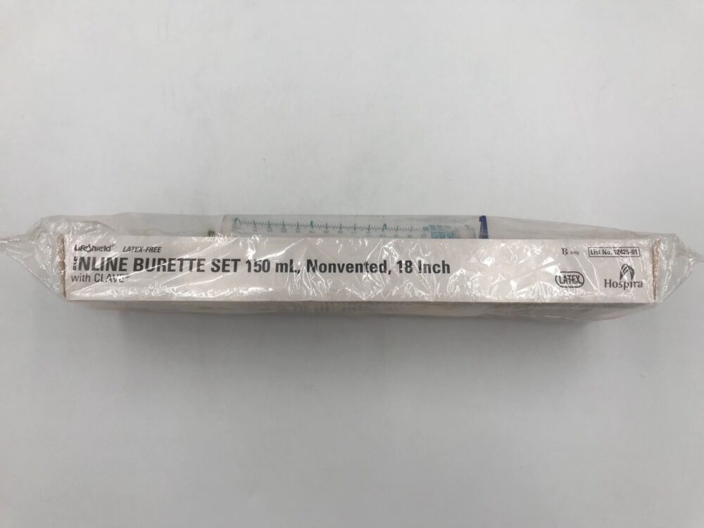 HOSPIRA 12425-01 LifeShield Inline Burette Set 150mL Nonvented 18in w ...
