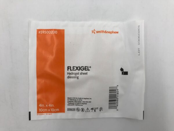 SMITH & NEPHEW 59500200 Flexigel Hydrogel Sheet Dressing 4in x 4in - GB ...