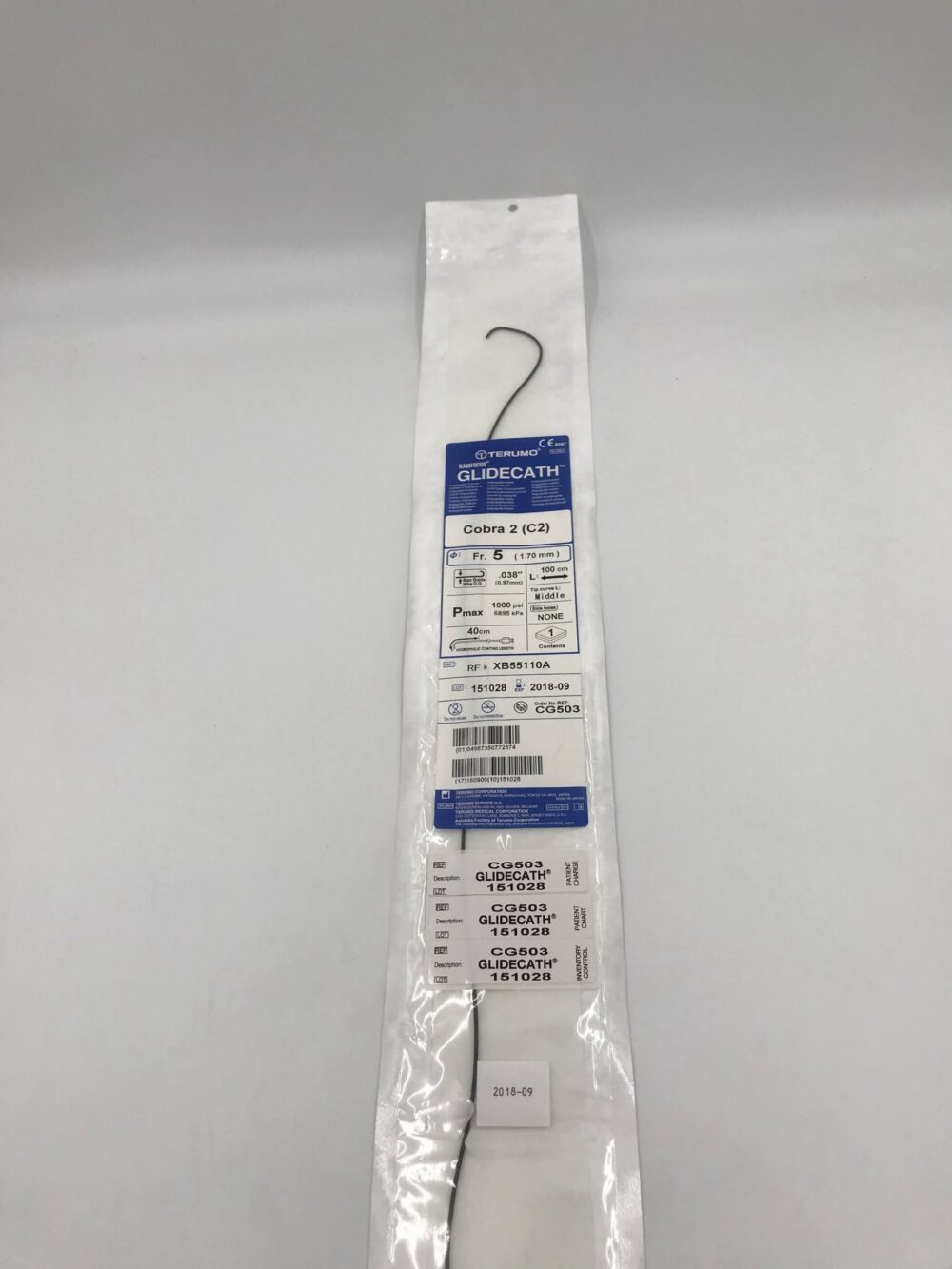 Terumo CG503 Glidecath Cobra 2 (C2) Fr.5 Angiographic Catheter (X) - GB ...