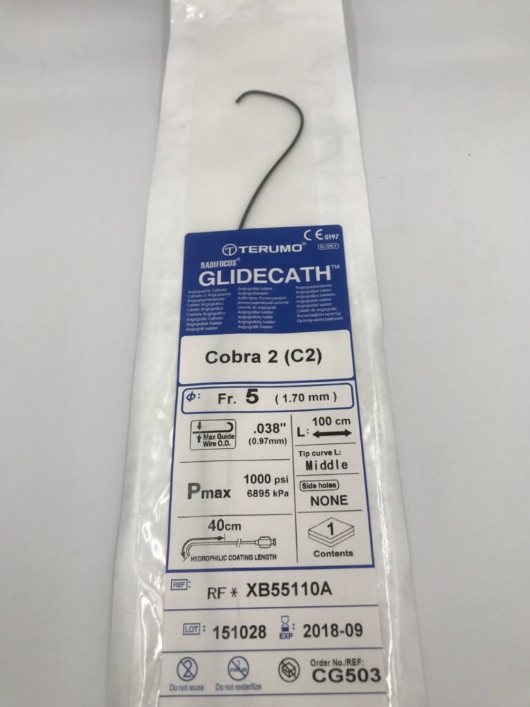 Terumo CG503 Glidecath Cobra 2 (C2) Fr.5 Angiographic Catheter (X) - GB ...