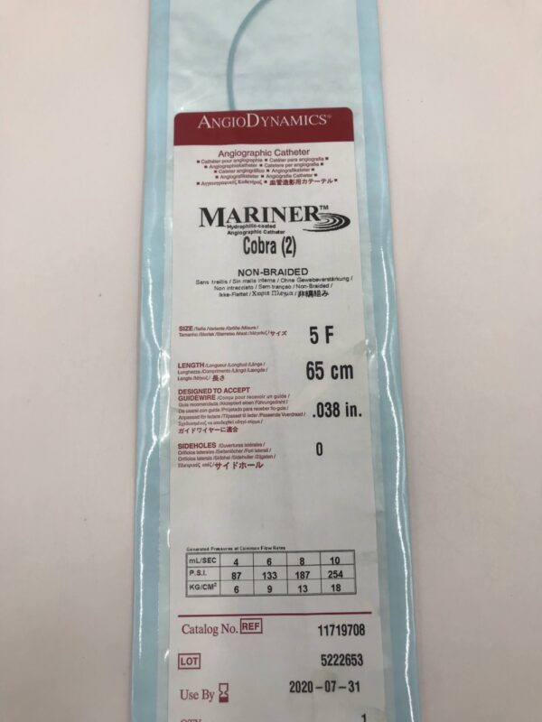 AngioDynamics 11719708 Mariner Cobra (2) Non-Braided 5F Angiographic ...