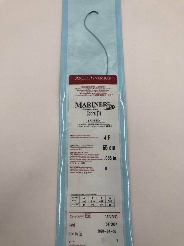 AngioDynamics 11707701 Mariner Cobra (1) Braided 4F Angiographic ...
