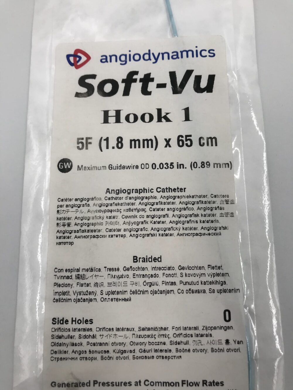 AngioDynamics 10709301 Soft-Vu Hook 1 Braided 5F Angiographic Catheter ...