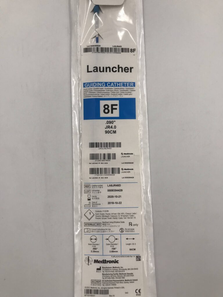 MEDTRONIC LA8JR40D Launcher Guiding Catheter JR4.0 8F (X) - GB TECH USA