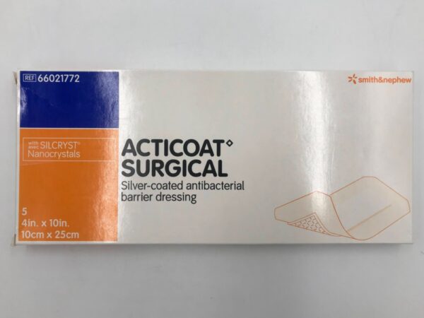 SMITH & NEPHEW 66021772 Acticoat Surgical Silver-Coated Antibacterial ...