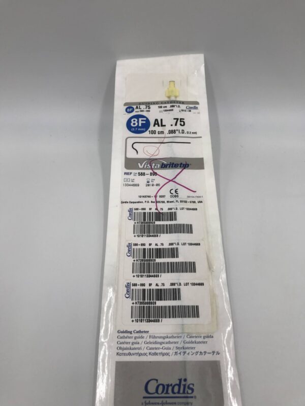 Cordis 588-890 Vista BriteTip AL .75 Guiding Catheter 8F 100cm (X) - GB ...