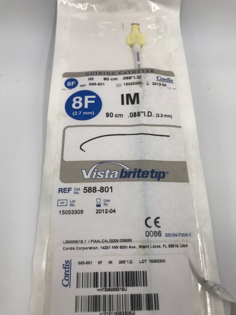 Cordis 588-801 Vista BriteTip IM Guiding Catheter 8F 90cm (X) - GB TECH USA