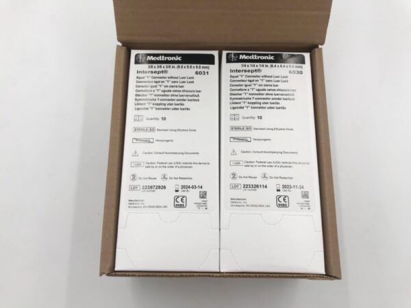MEDTRONIC 6030 Intersept Equal Y Connector w/o Luer Lock 1/4 x 1/4 x 1 ...