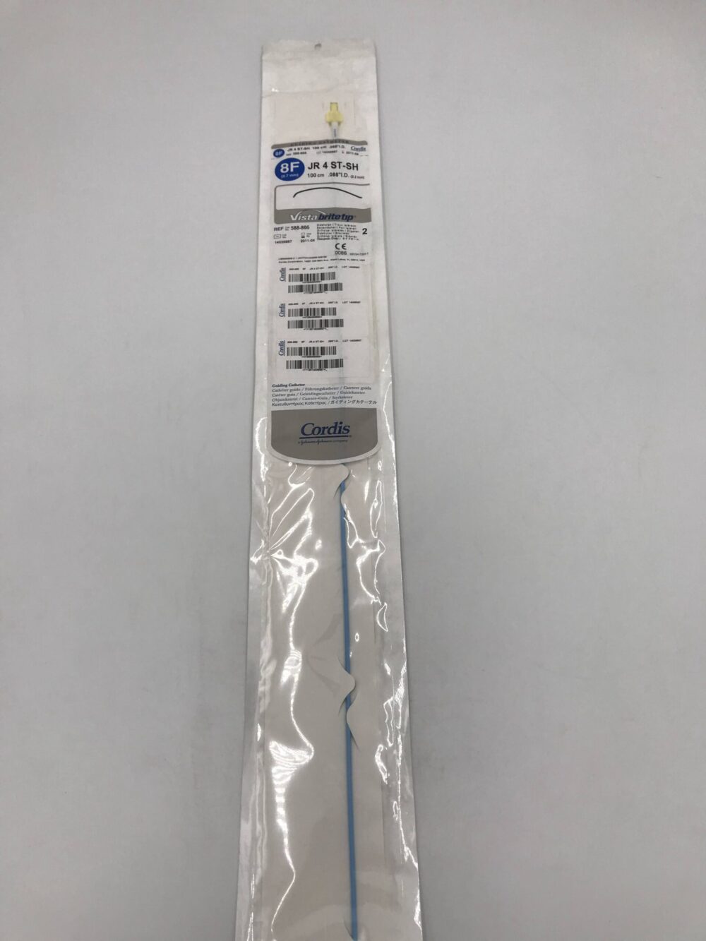 CORDIS 588-866 VistaBriteTip Guiding Catheter JR 4 ST-SH 8F 100cm (X ...