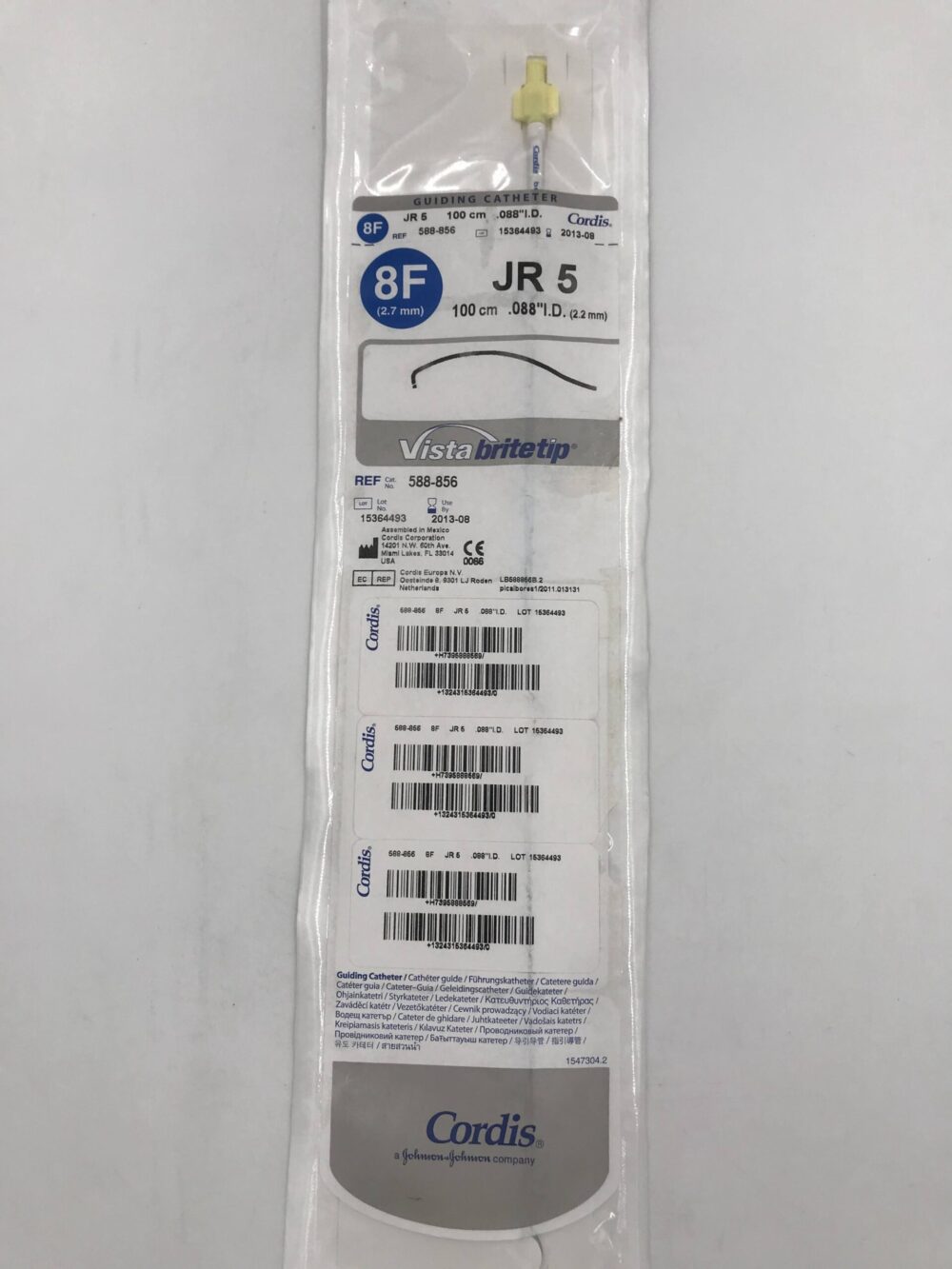 CORDIS 588-856 VistaBriteTip Guiding Catheter JR5 8F 100cm (X) - GB ...