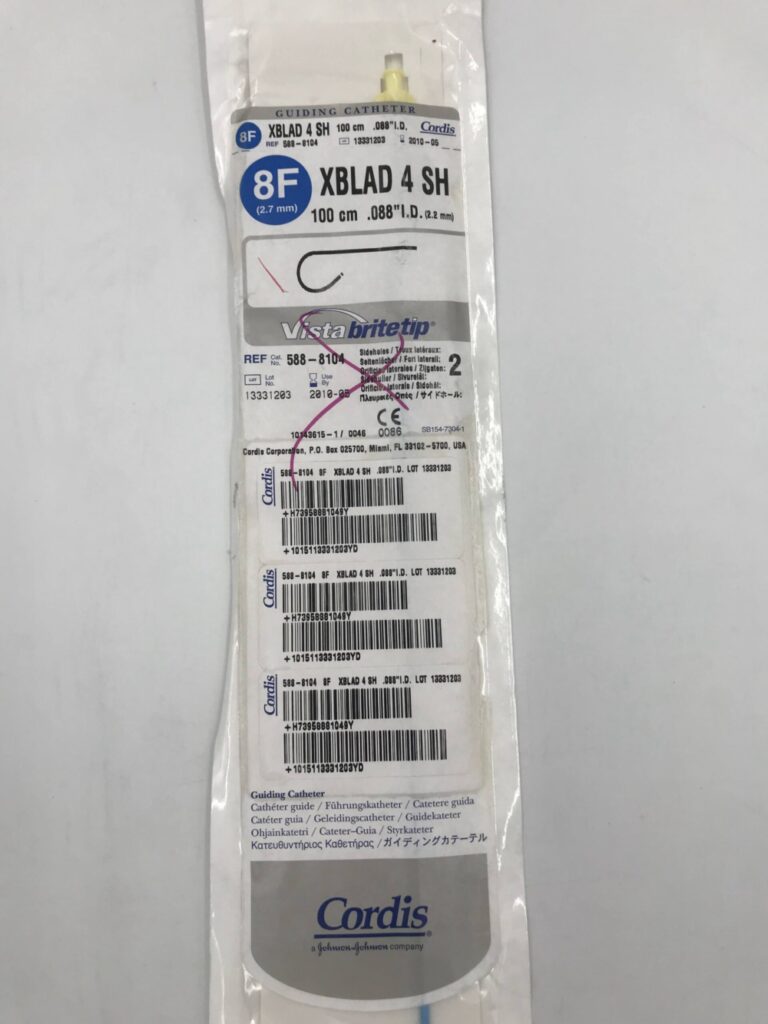 CORDIS 588-8104 VistaBriteTip Guiding Catheter XBLAD 4 SH 8F 100cm (X ...
