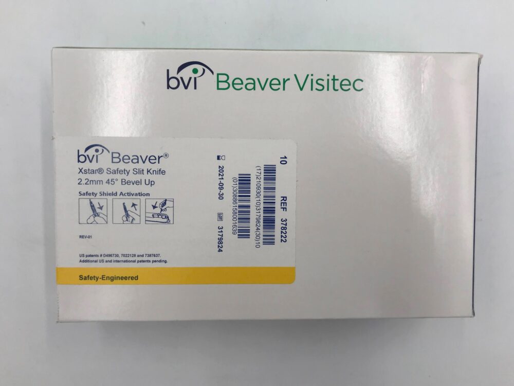 BVI 378222 Beaver Visitec Xstar Safety Slit Knife 2.2mm 45Deg Bevel Up (10/Box)(X) - GB TECH USA