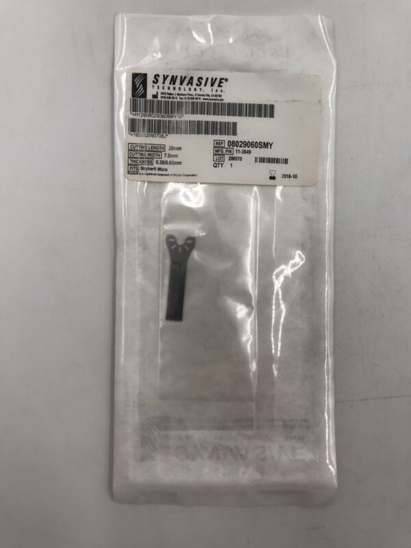 Synvasive 11-3849 Oscillating Saw Blade C.L.=29mm, C.W.=7.5mm (X) - GB ...