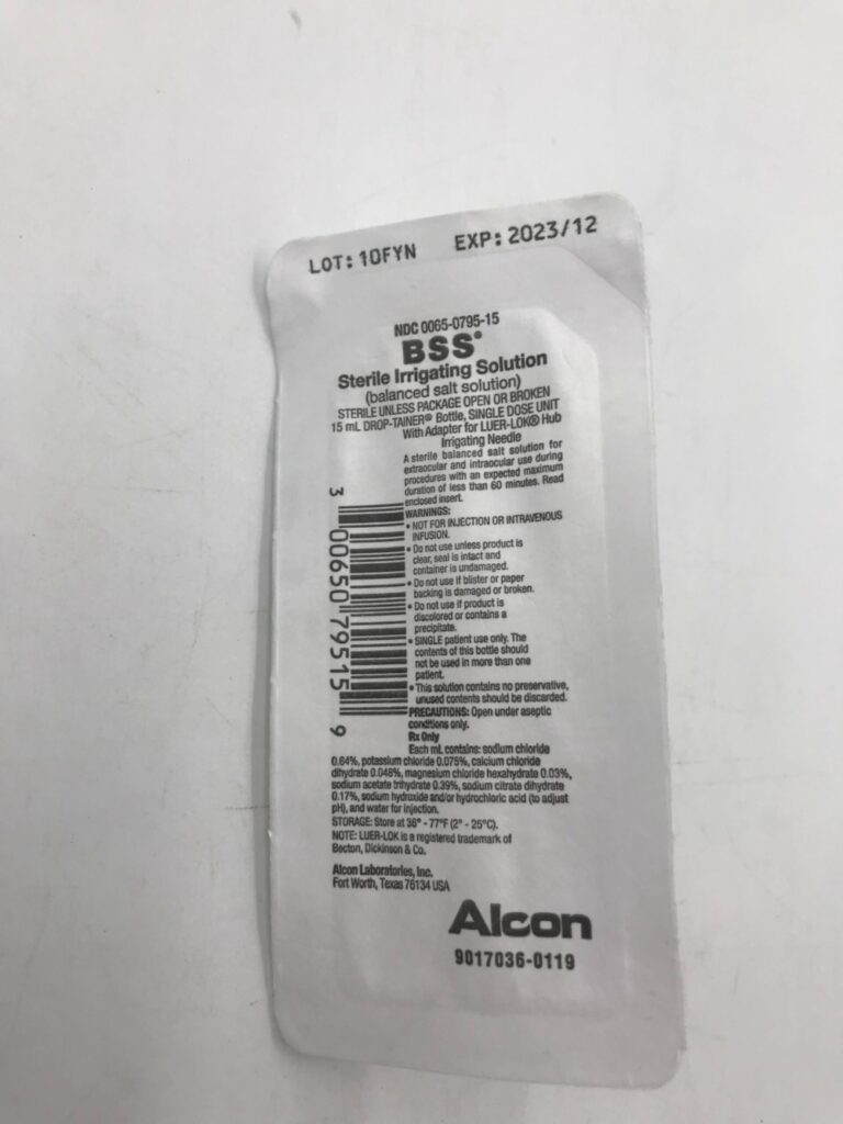 ALCON 0065-0795-15 BSS Sterile Irrigating Solution - GB TECH USA