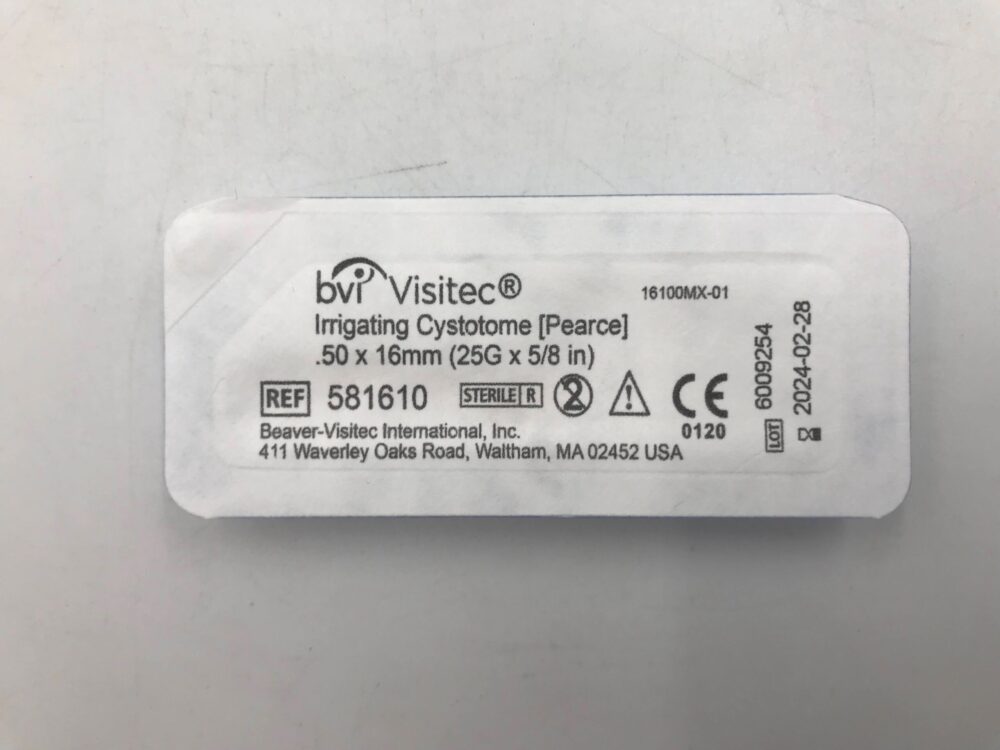 BVI 581610 Visitec Irrigating Cystotome .50 x 16mm 26G - GB TECH USA