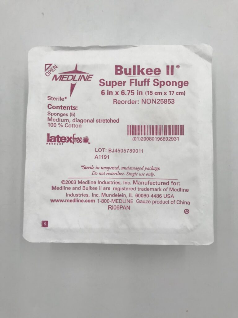 MEDLINE NON25853 Bulkee II Super Fluff Sponge 6in x 6.75in (5/Pkg) – GB ...