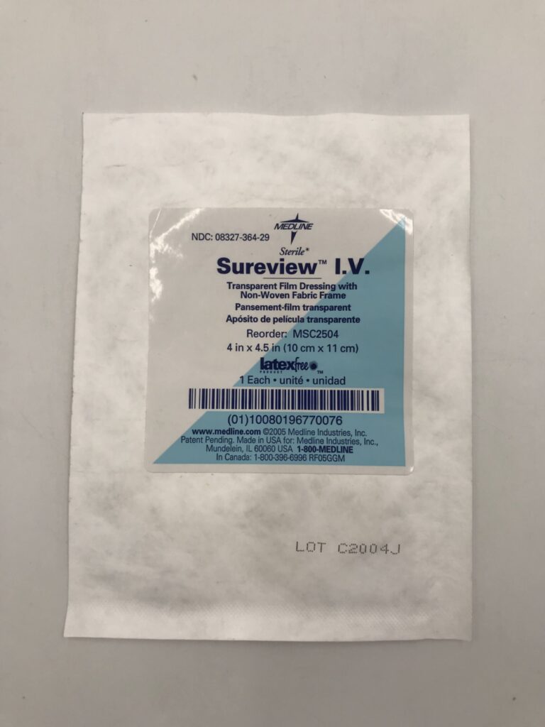 MEDLINE MSC2504 Sureview I.V. Transparent Film Dressing w/ Non-Woven ...