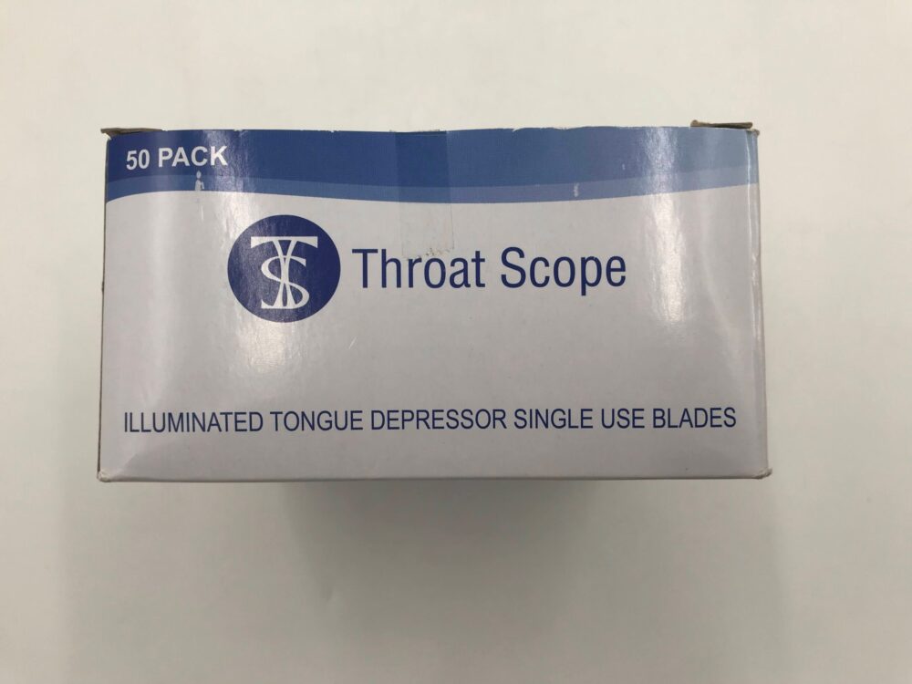 THROAT SCOPE 83398 Illuminated Tongue Depressor/Blades Single Use ...