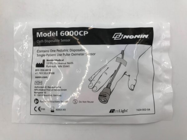 NONIN 6000CP Pediatric Cloth Disposable Pulse Oximeter Sensor (X) - GB ...
