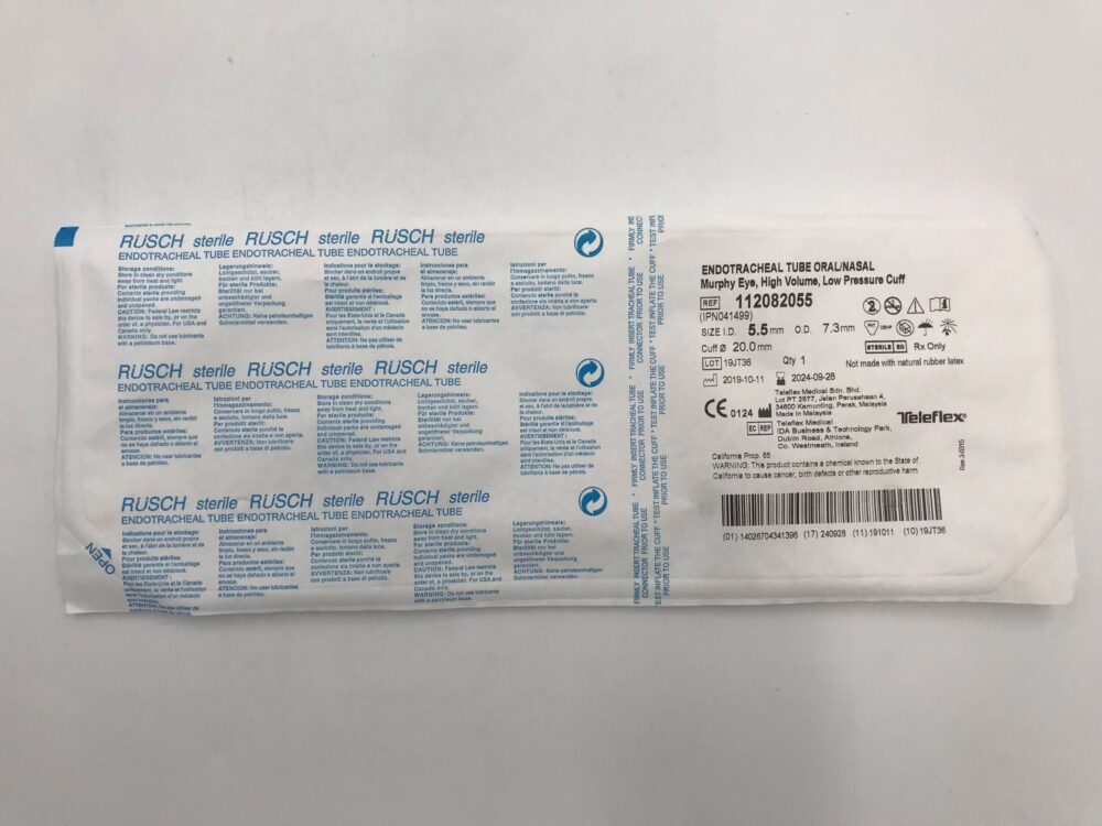 TELEFLEX 112082055 Endotracheal Tube Oral/Nasal 5.5mm (10/Box) - GB ...