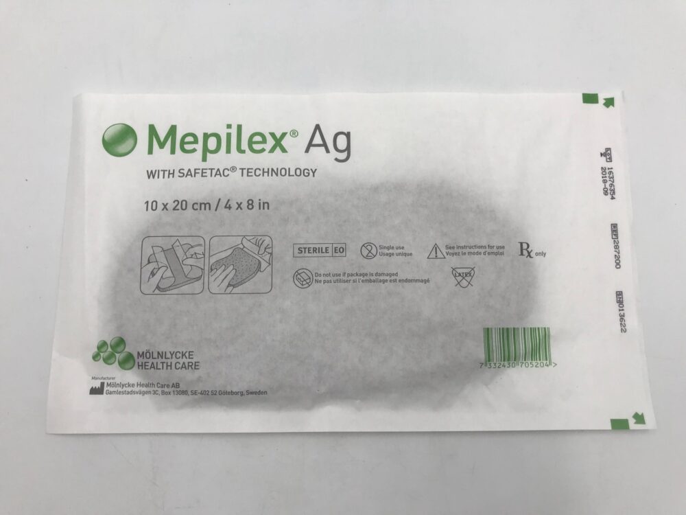 Mölnlycke 287200 Mepilex Ag Antimicrobial Soft Silicone Foam Dressing ...
