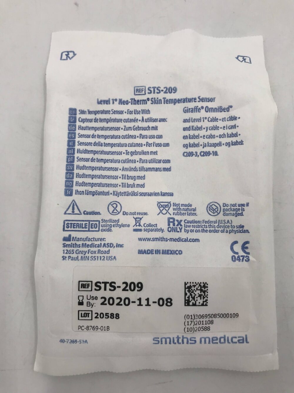 Smiths Medical STS-209 Level 1 Neo-Therm Skin Temperature Sensor (X ...