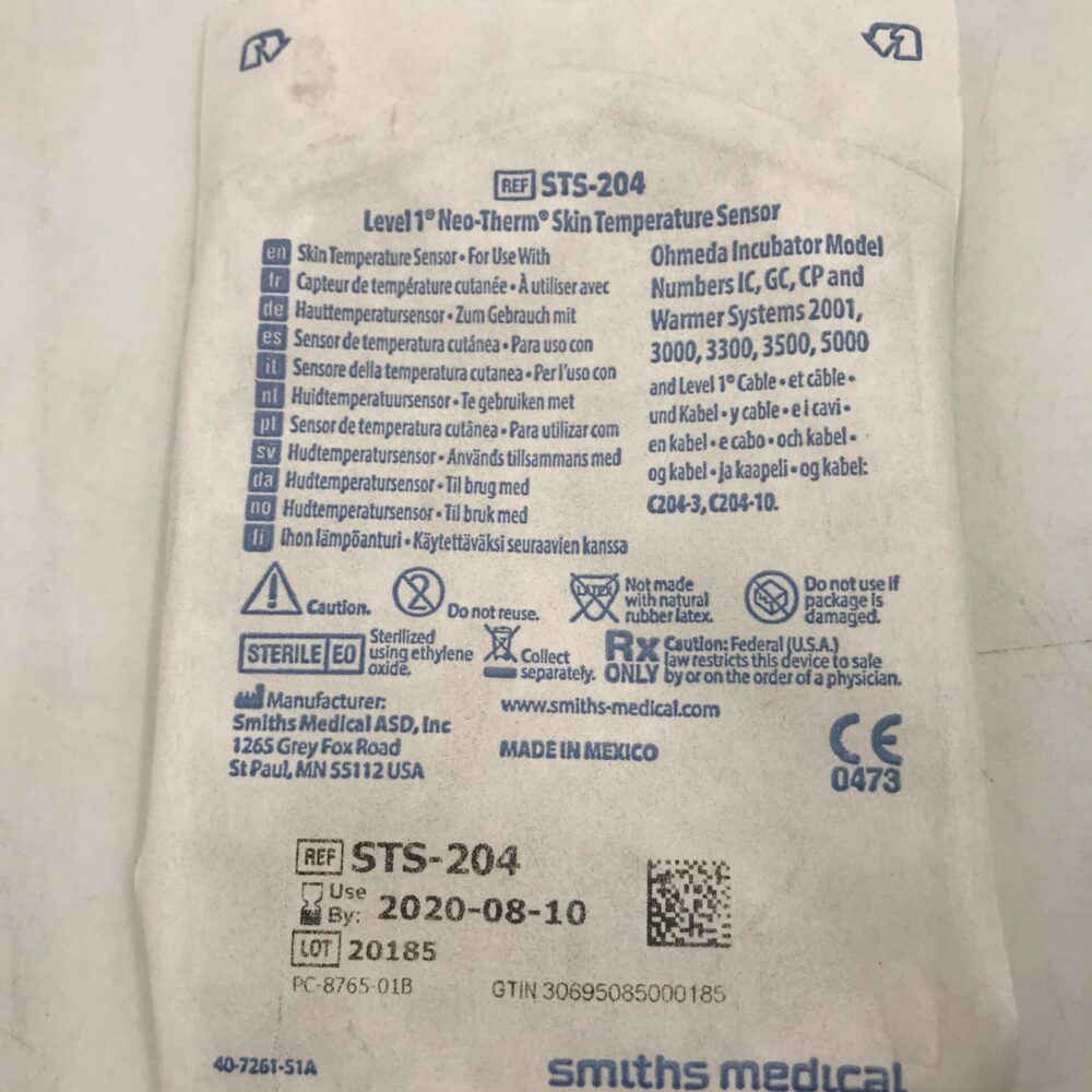 Smiths Medical STS-201 Level 1 Neo-Therm Skin Temperature Sensor (X ...