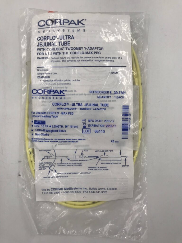 CORPAK 30-7361 Corflo-Ultra Jejunal Tube w/ Corlock Twoomey Y-Adaptor ...