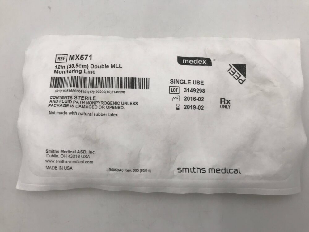 Smiths Medical MX571 Monitoring Line Double Mll 12in (X) – GB TECH USA