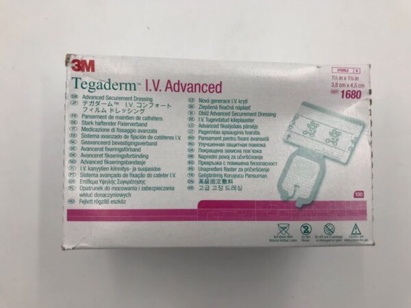 3M 1680 Tegaderm I.V. Advanced Securement Dressing 1 1/2in x 1 3/4in ...