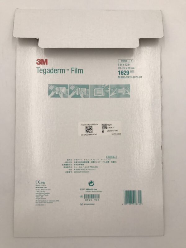 3M 1629 Tegaderm Film Transparent Film Dressing Frame Style 20cm x 30cm ...