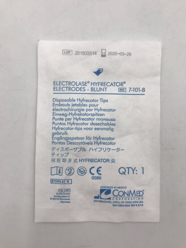 CONMED 7-101-8 Electrodes-Blunt Disposable Hyfrecator Tip (X) – GB TECH USA