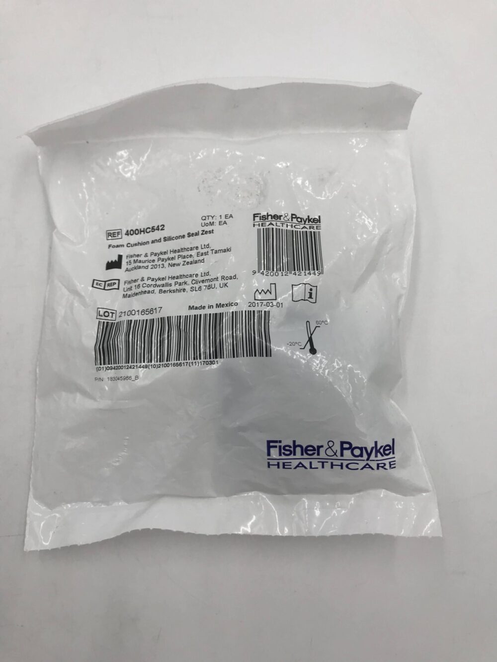 Fisher & Paykel 400HC542 Foam Cushion and Silicone Seal Zest - GB TECH USA