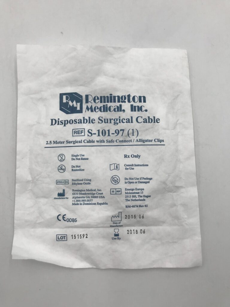 Remington S-101-97 Disposable Surgical Cable 2.5 Meter Surgical Cable ...