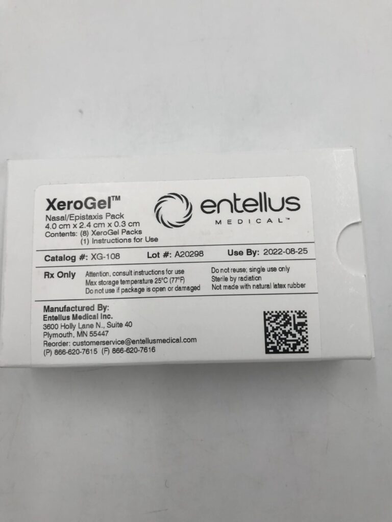 Entellus Medical XG-108 XeroGel Nasal/Epistaxis Pack 4.0cm x 2.4cm x 0 ...
