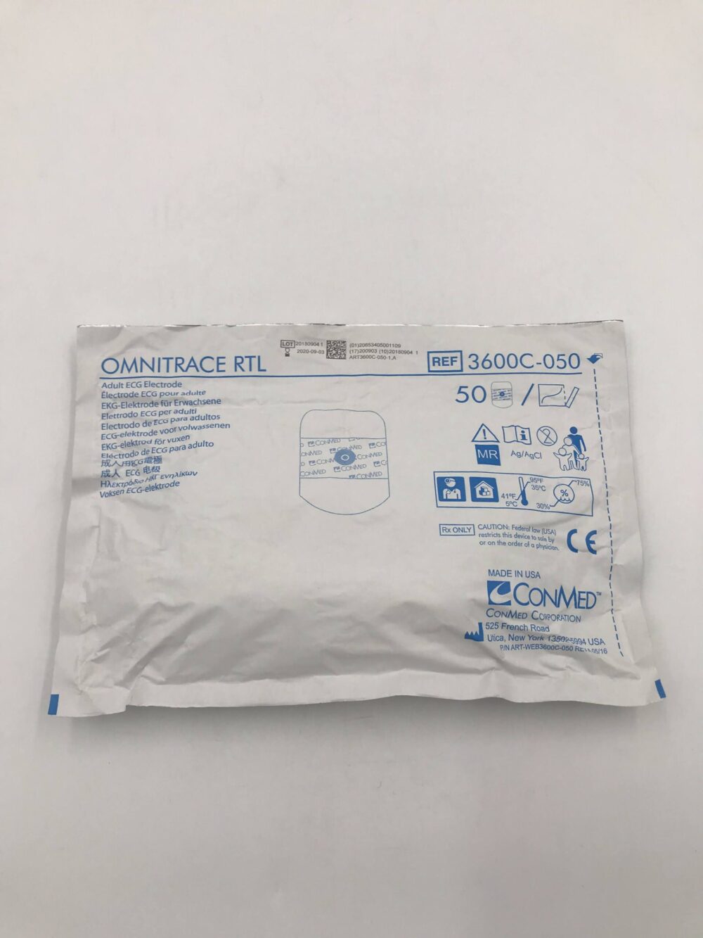 ConMed 3600C-050 Omnitrace RTL Adult ECG Electrode (50/Pkg) (X) – GB ...