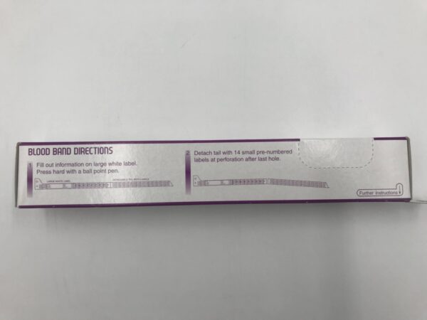 PDC 2407-22-PDB Securline Blood Band-Plus. Blood Recipient ID Wristband ...