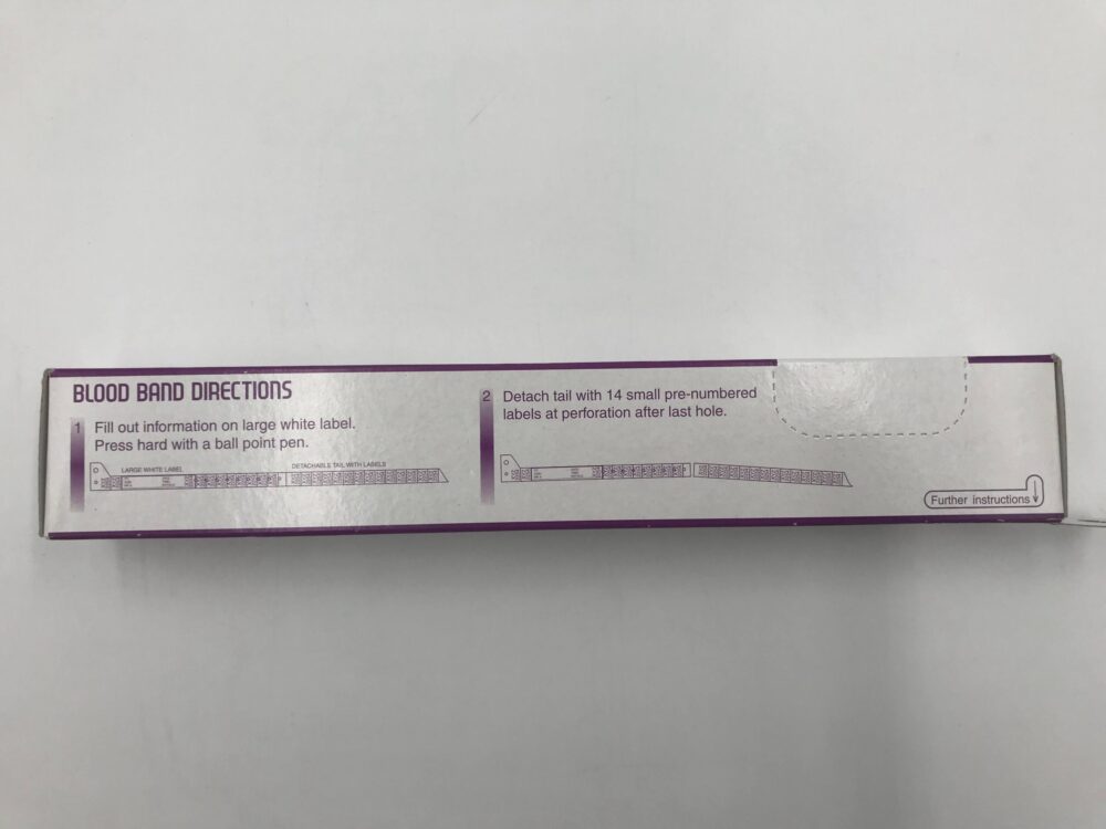 PDC 2407-22-PDB Securline Blood Band-Plus. Blood Recipient ID Wristband ...